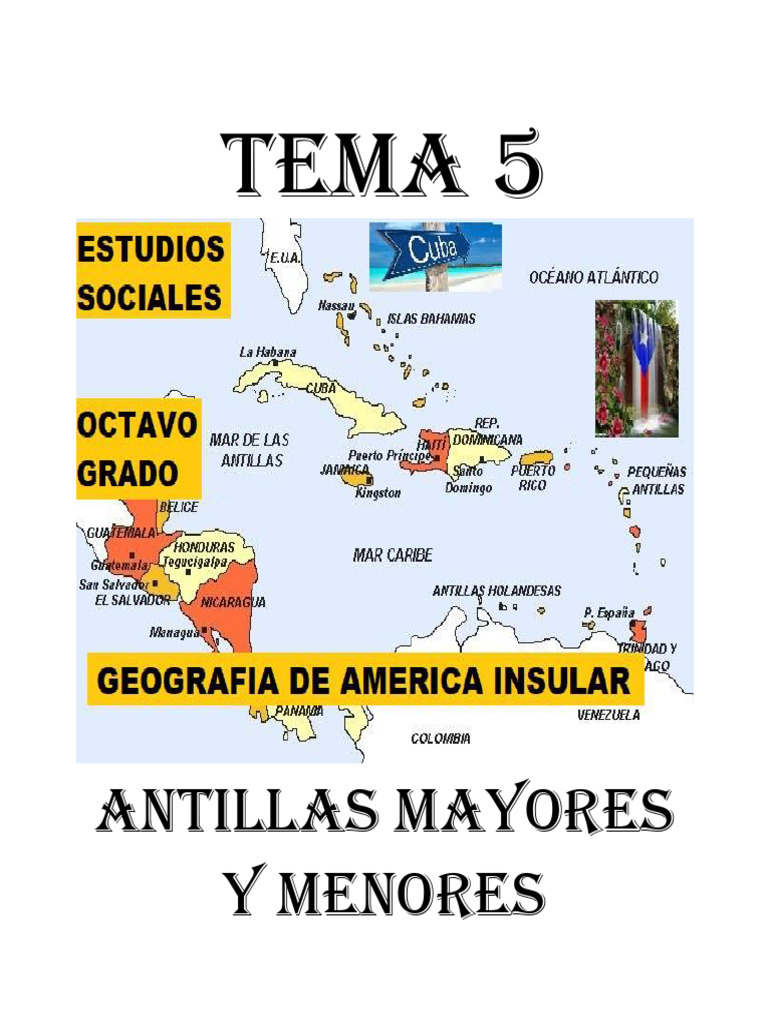 Tema 5 - Geografia de America Insular-Eess 8° | PDF | Antillas Mayores ...