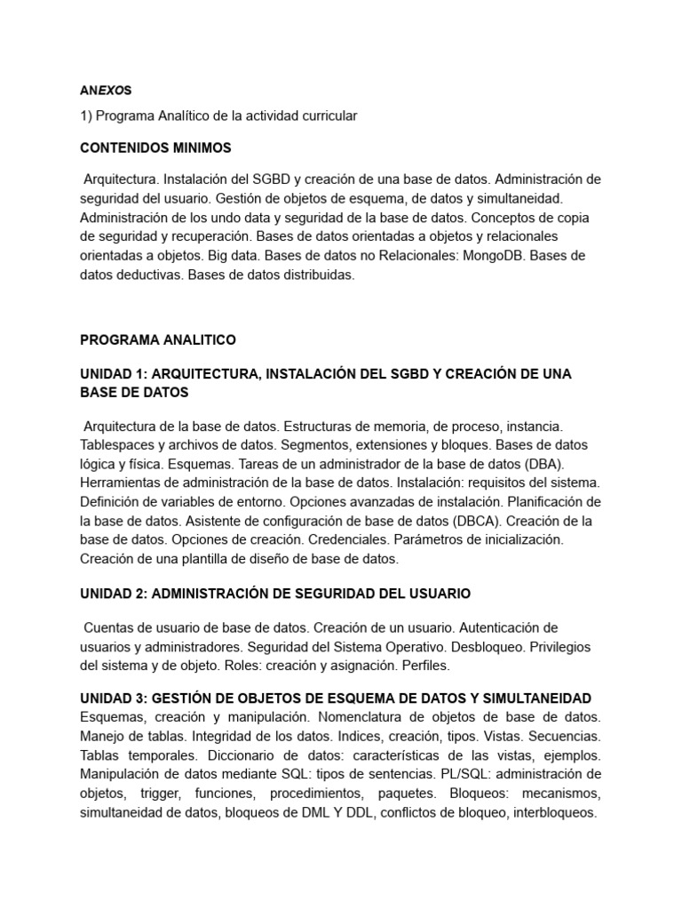 2020 - Base de Datos II - APU LQ | PDF | Bases de datos | Big Data