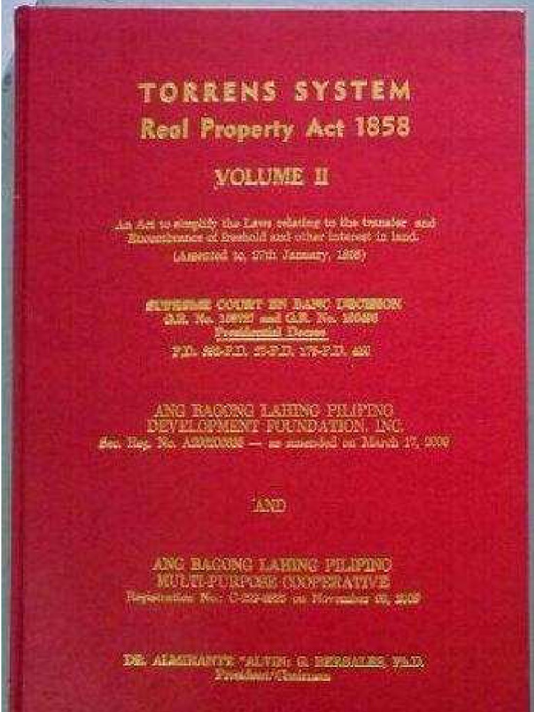 Overview of the Torrens System Law | PDF
