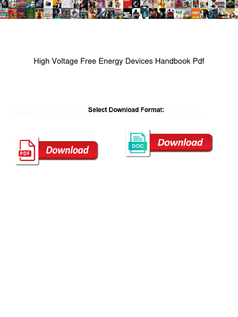 High Voltage Free Energy Devices Handbook PDF | PDF | High Voltage ...