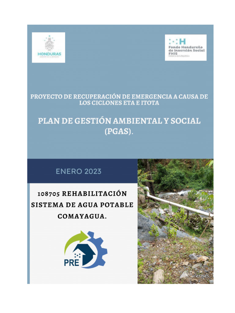 Pgas Sistema Agua Potable Comayagua Final 108705 | PDF | Honduras | Agua