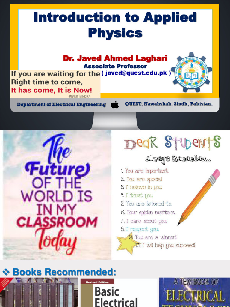 First Chapter Introduction To Applied Physics | PDF | Electrical Resistance And Conductance ...