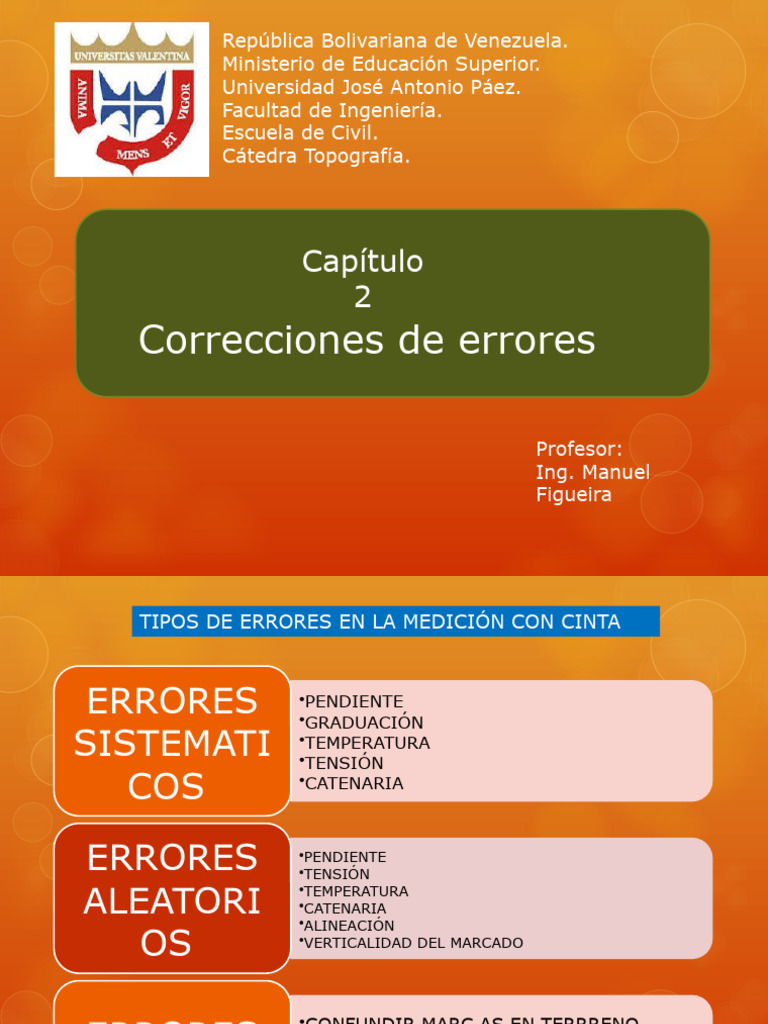 Presentación2 Correccion de Errores | PDF | Medición | Longitud