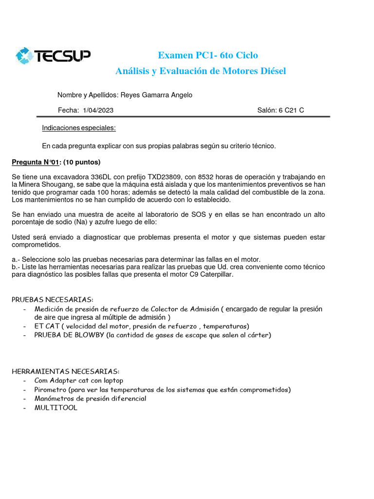 PC01 - Reyes Angelo | PDF | Rodamiento (Mecánico) | Cobre