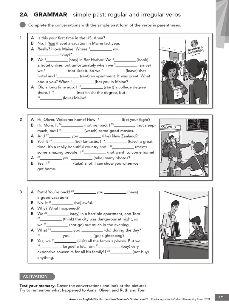 AEF3e Level 2 TG PCM Grammar 2A | PDF