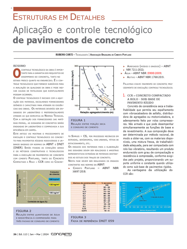Revista Concreto IBRACON 113 - CCR | PDF | Concreto | Cimento