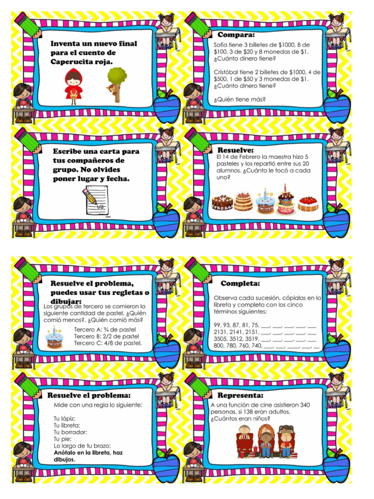 Material de Apoyo para Matematica Del 3er Grado | PDF