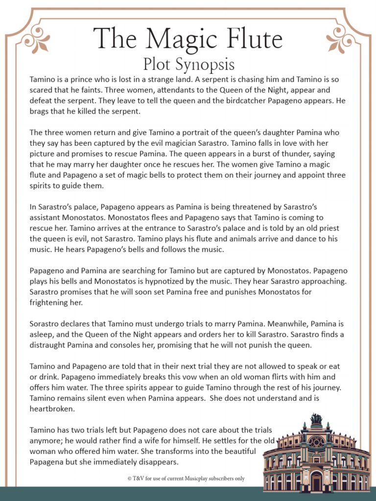 The Magic Flute Plot 1 1 | PDF