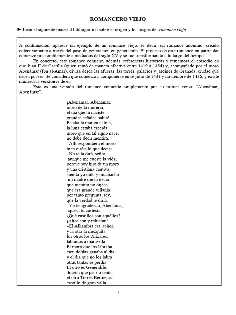 Romancero Viejo y Nuevo | PDF | Federico García Lorca