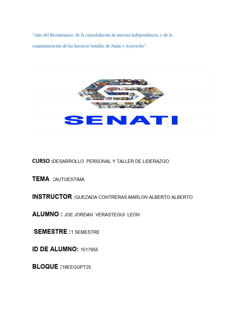 Senati | PDF | Autoestima | Motivación