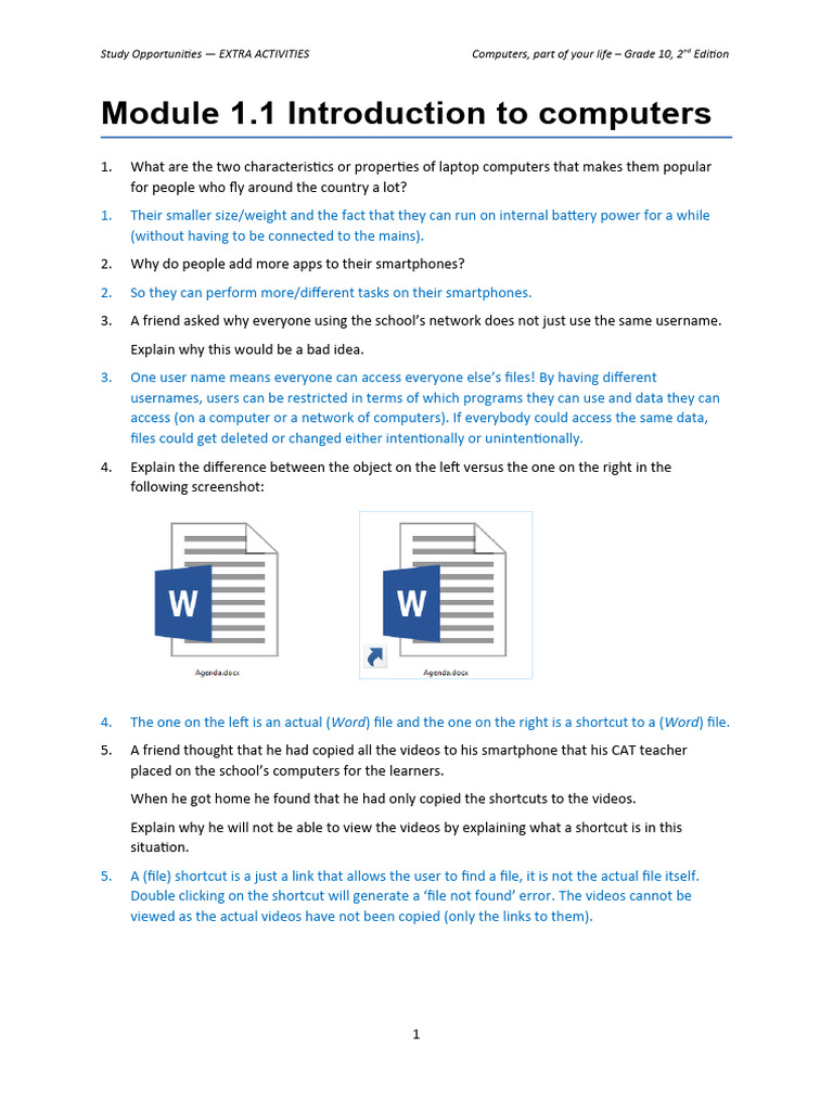 2 ExtraActivities Section1and2 | PDF | Computer File | Printer (Computing)