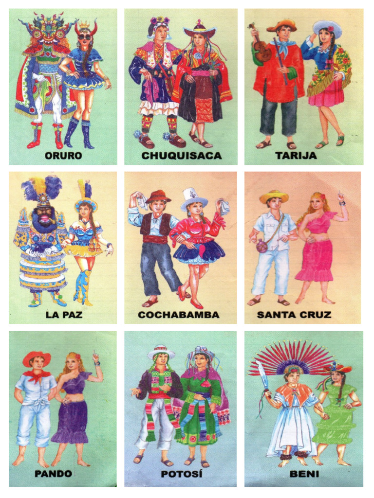 Trajes Tipicos de Bolivia en Una Hoja | PDF