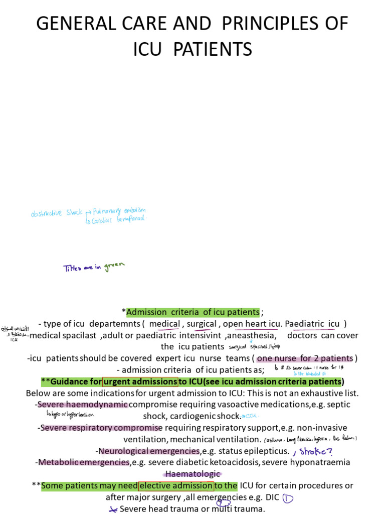 ICU Patient Care Guidelines and Protocols | PDF | Intensive Care Unit ...