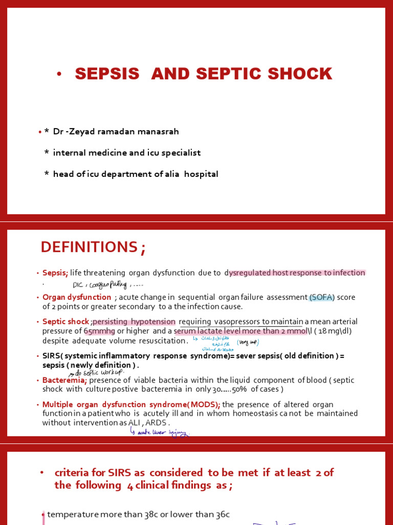 Sepsis and Septic Shock Overview | PDF | Sepsis | Shock (Circulatory)