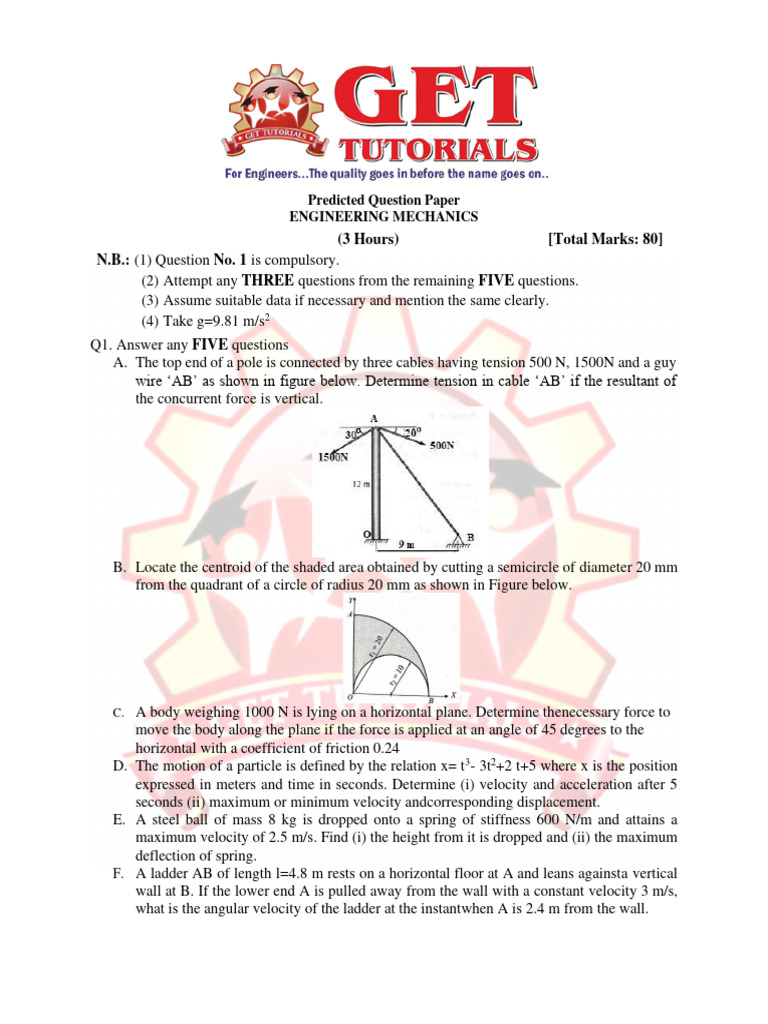 Mechanics Predicted 3 Pdf Force Acceleration