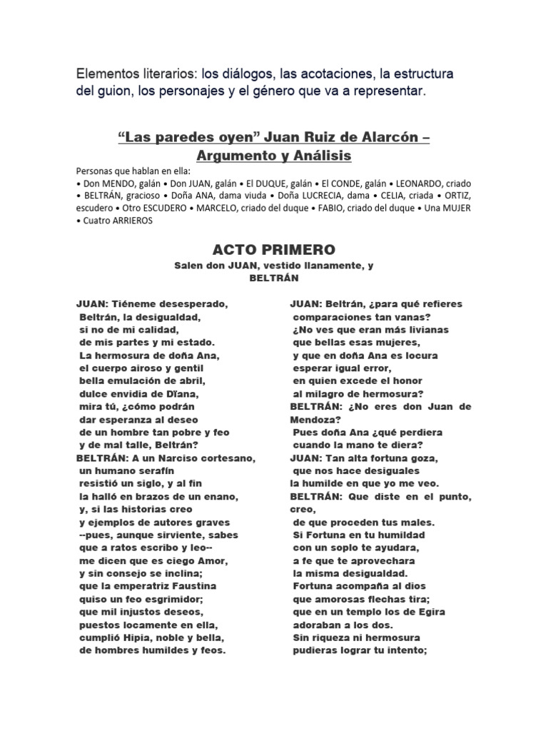 Elementos Literarios y Fragmento de La Obra | PDF | Amor