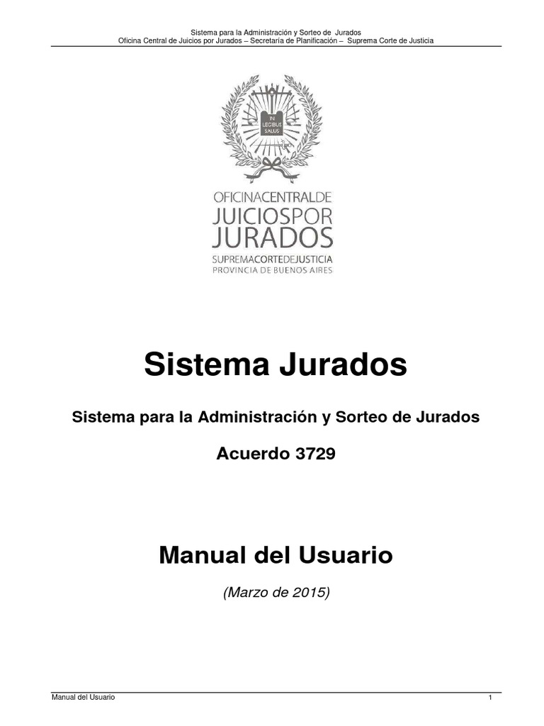 Manual Sistema Jurados | PDF | Usuario (informática) | Software de la ... Manual Sistema Jurados | PDF | Usuario (informática) | Software de la ...