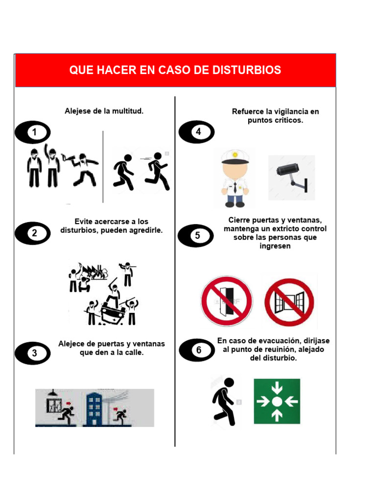 Que Hacer en Caso de Disturbios | PDF