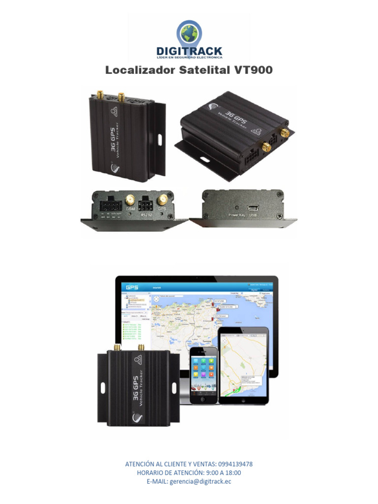 Especificaciones Tecnicas Localizador Satelital VT900 | PDF | Acceso a ...