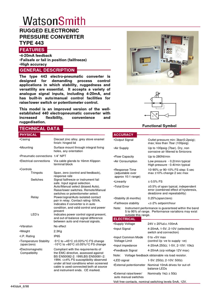 Watson Smith Vp10brochure | PDF | Switch | Electrical Engineering