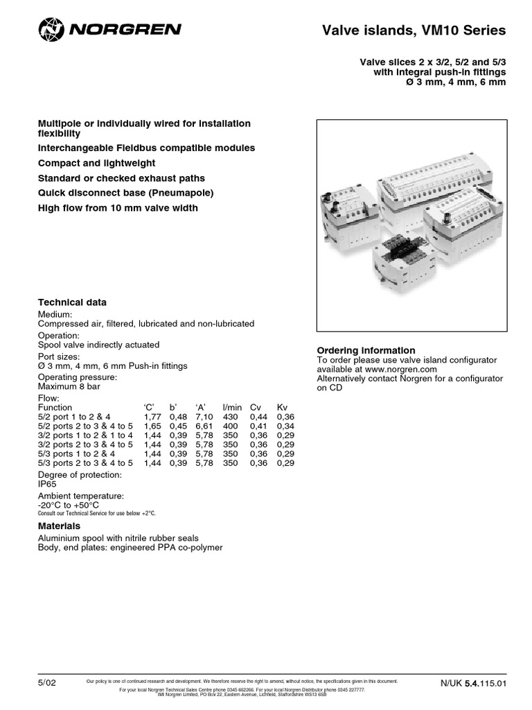 Norgren Bombas de Vacio NORVAC | PDF | Valve | Manufactured Goods