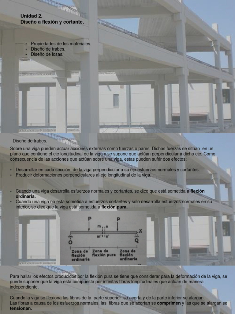 Unidad 2 - Diseño Aflexion y Cortante | PDF | Viga (Estructura) | Doblar