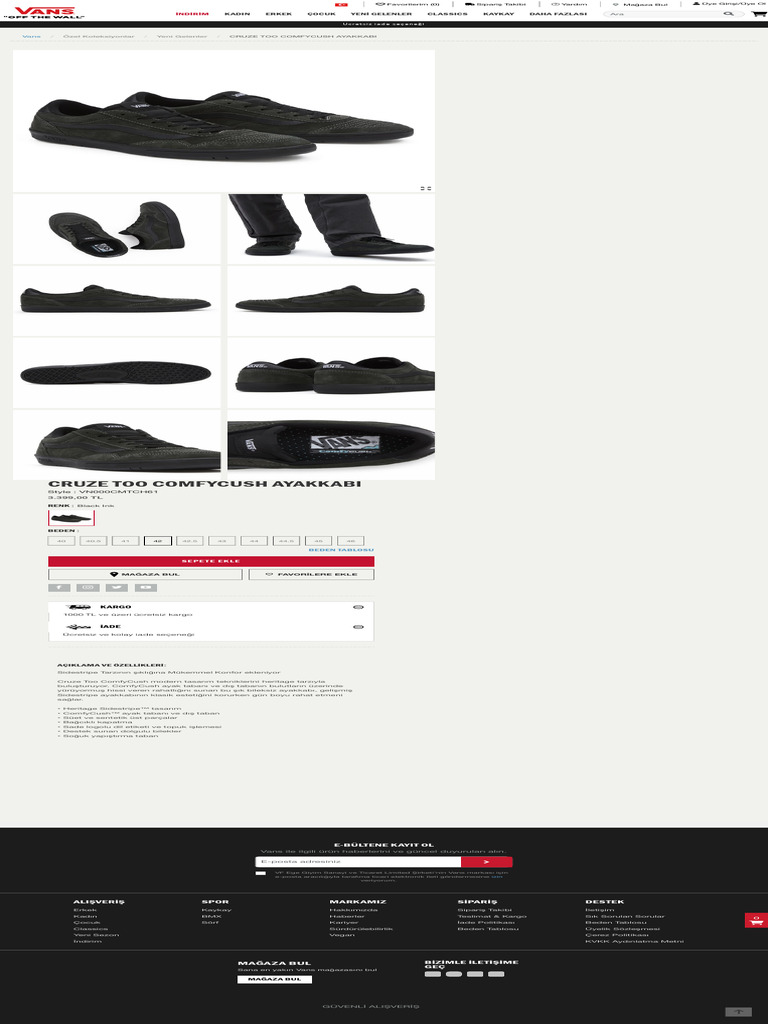 CRUZE TOO COMFYCUSH AYAKKABI - Black Ink - Vans TR | PDF