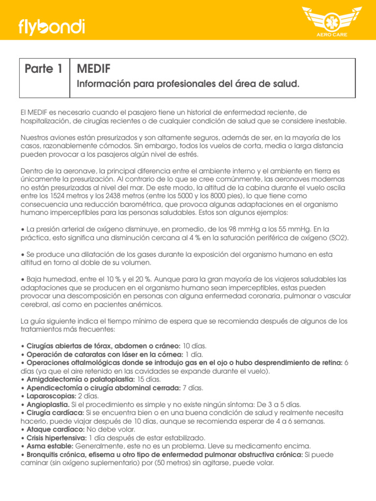 Guía Médica para Viajes Aéreos | PDF | Aeropuerto | Diagnostico medico