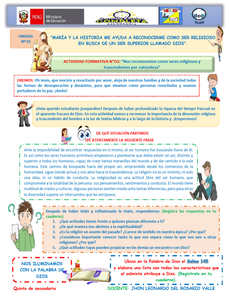 Act03 5° | PDF | Dios | Salvación