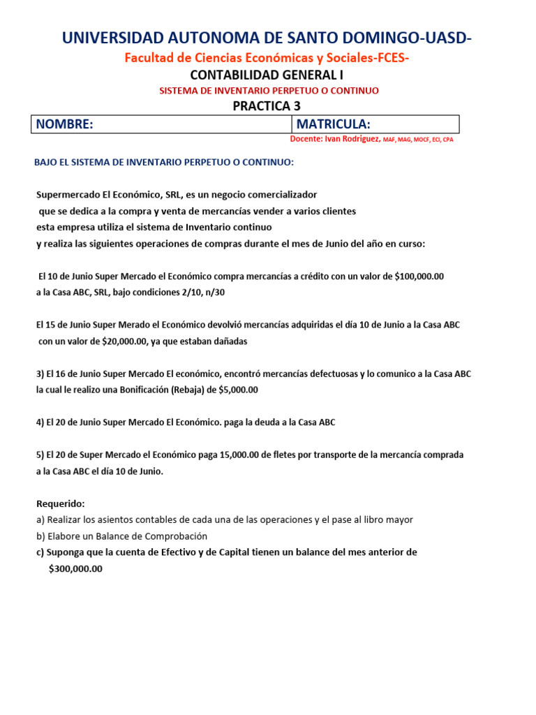 Practica No 3 | PDF | Contabilidad | Servicios financieros