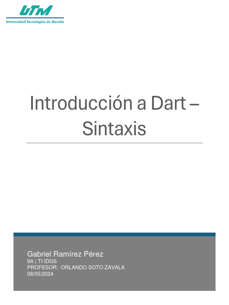 Intoduccion A Dart | PDF | Variable (informática) | Herencia ...