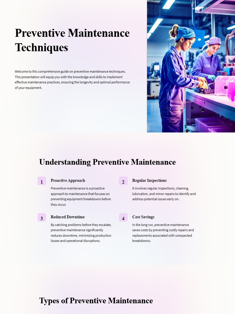 Preventive Maintenance Techniques | PDF | Safety