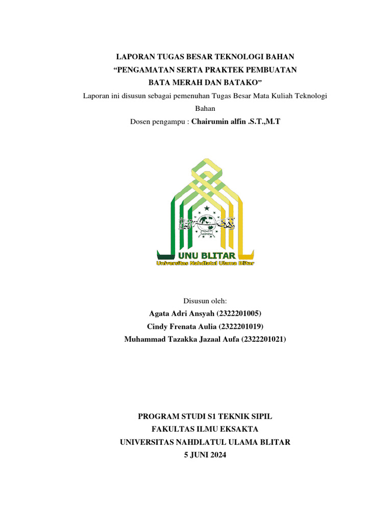 Tubes Tekban SMT 2 Kel. Bata | PDF | Sains & Matematika