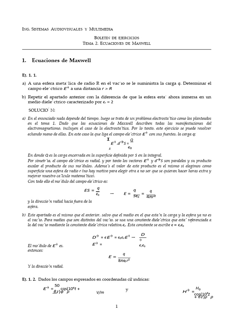 211014172037-Co Ejs Ecs Maxwell Resueltos | PDF | Integral | Ecuaciones
