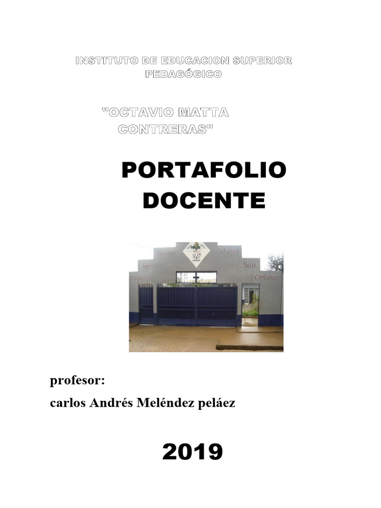 PORTAFOLIO DOCENTE | PDF | Maestros | Enseñando