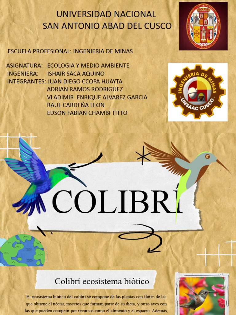 El Colibri | PDF | Ecosistema | Habitat