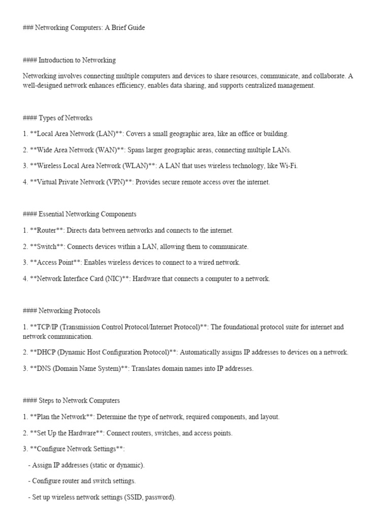 Networking | PDF | Computer Network | Local Area Network