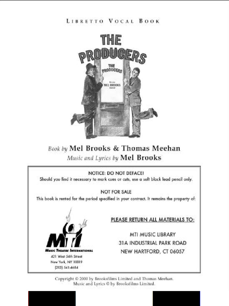 Toaz - Info The Producers Musical Scriptpdf PR | PDF