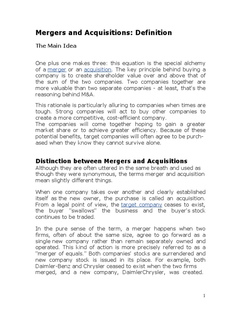 Assignment Corporate Finance On Mergers | PDF | Mergers And Acquisitions | Stocks