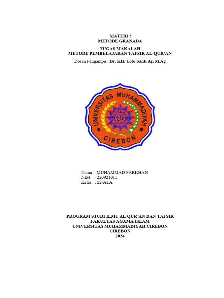 Metode Granada dalam Penerjemahan Al-Qur'an | PDF