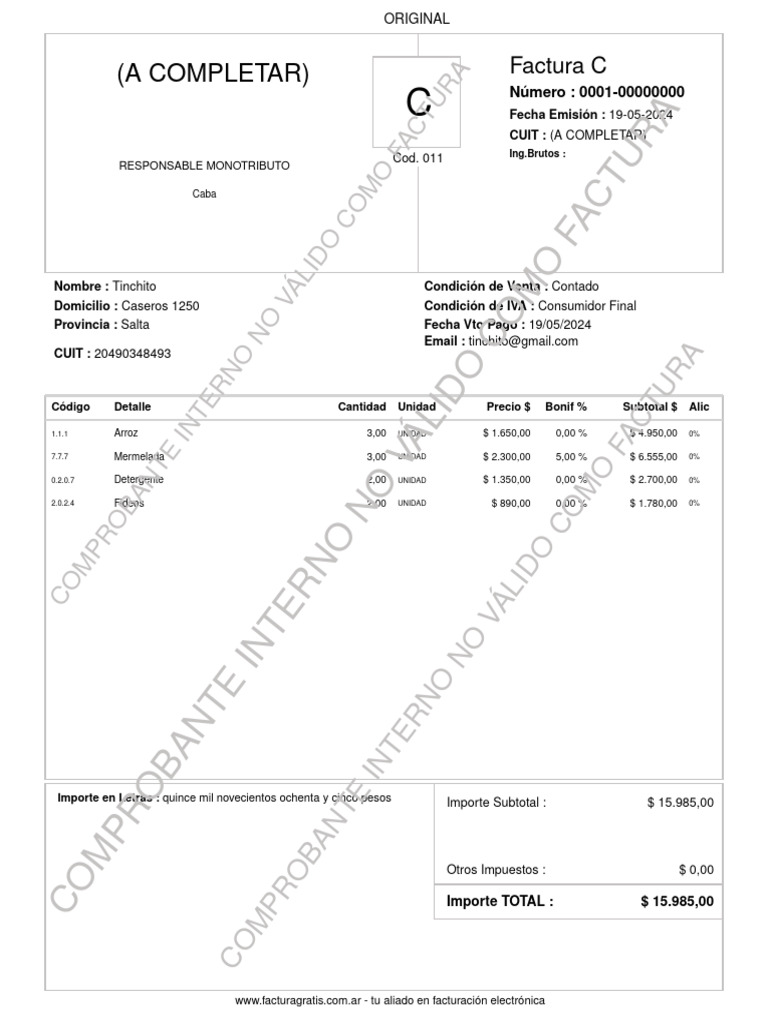 Comprob - FC 0001 00000000 | PDF