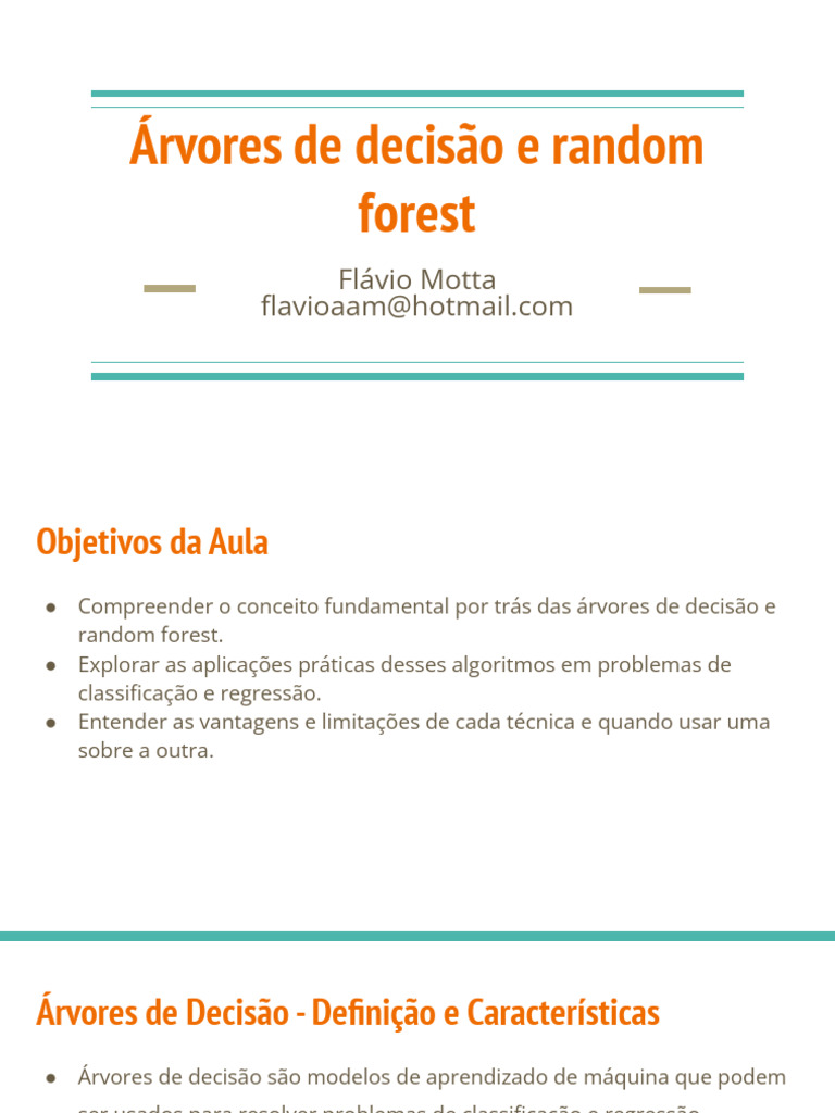 Árvores de Decisão e Random Forest | PDF | Matemática aplicada
