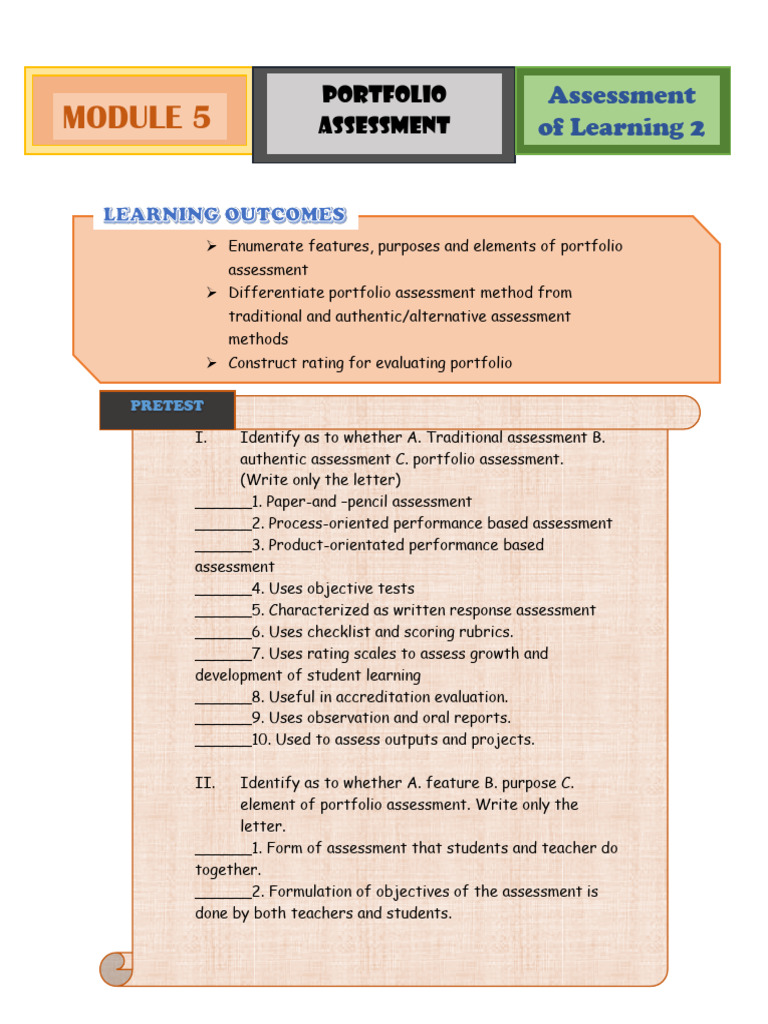 Module 5 In Assessment Of Learning 2 Pdf Educational Assessment Learning