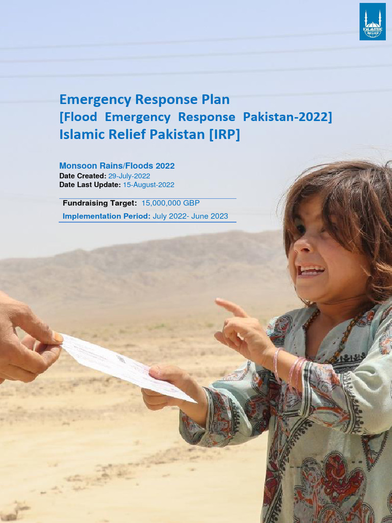 Islamic Relief Pakistan (IRP) - Emergency Response Plan (Flood Emergency Response Pakistan ...