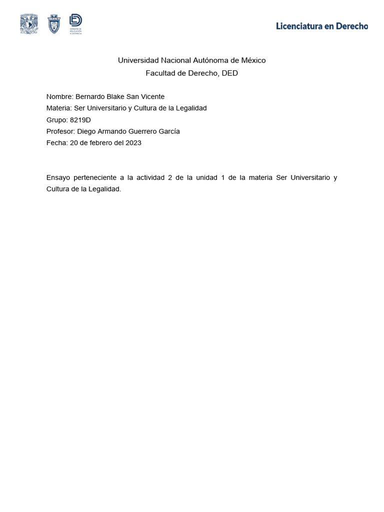 BlakeB A2U1 SUCL | PDF | Universidad | Abogado