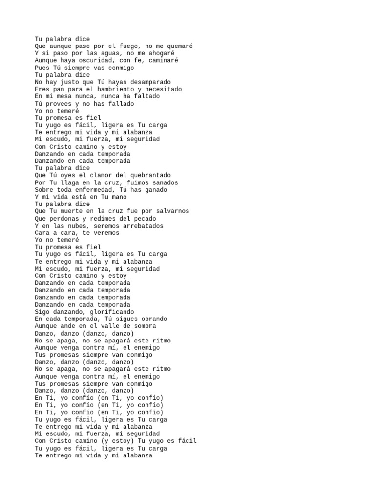 Danzando Letra | PDF