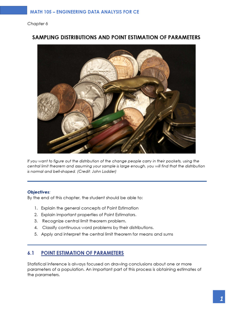 Sampling Distributions And Point Estimation Pdf Estimator Mean
