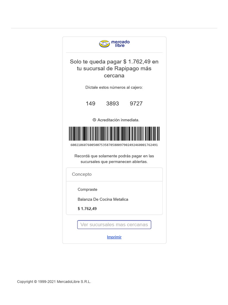 Ticket de RAPIPAGO | PDF
