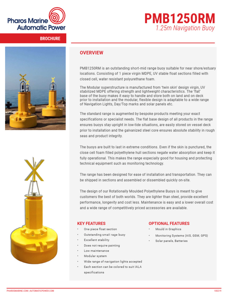 PMB 1250 RM Navigation Buoy Rev04-2 | PDF