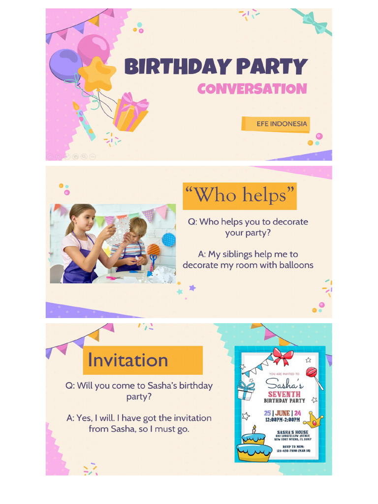 Sd-birthday Party Conversation | PDF